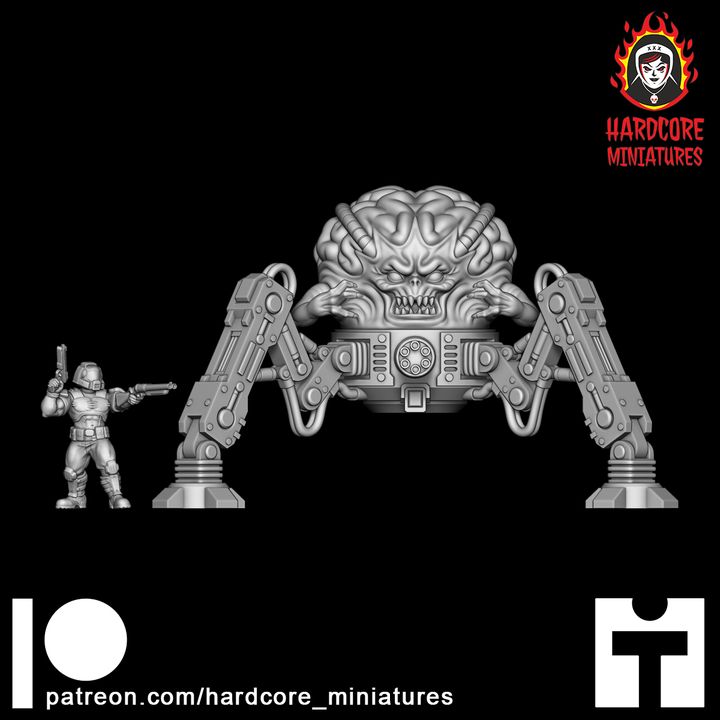 3D Printable Master Brain Shooting by Hardcore Miniatures